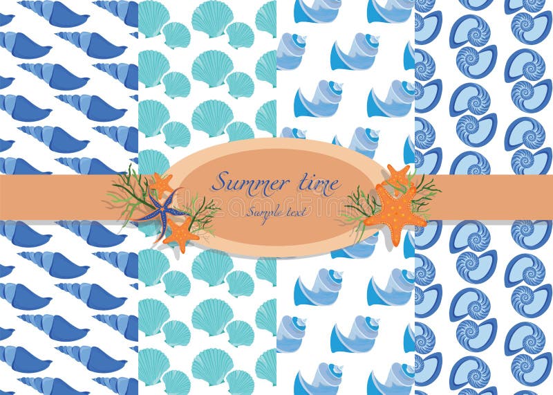 Vector set of sea shell stock vector. Illustration of oyster - 144478571