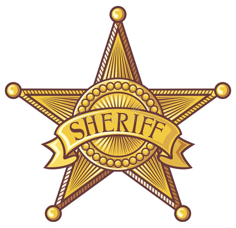Sheriff Badge Icon stock vector. Illustration of engraving - 17833508