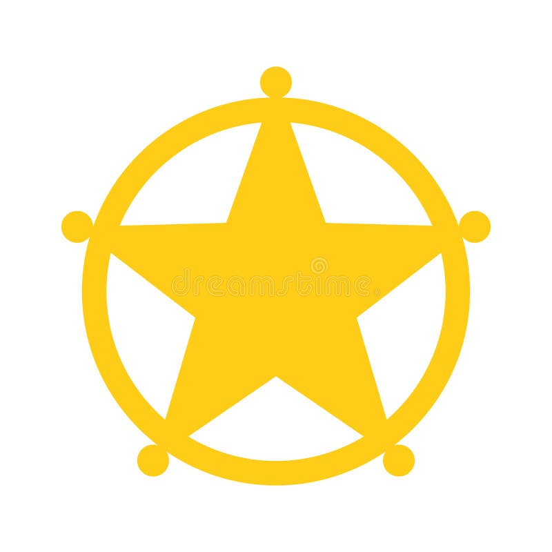 Sheriff Star Vector Icons Set. Vector Illustration Stock Illustration ...