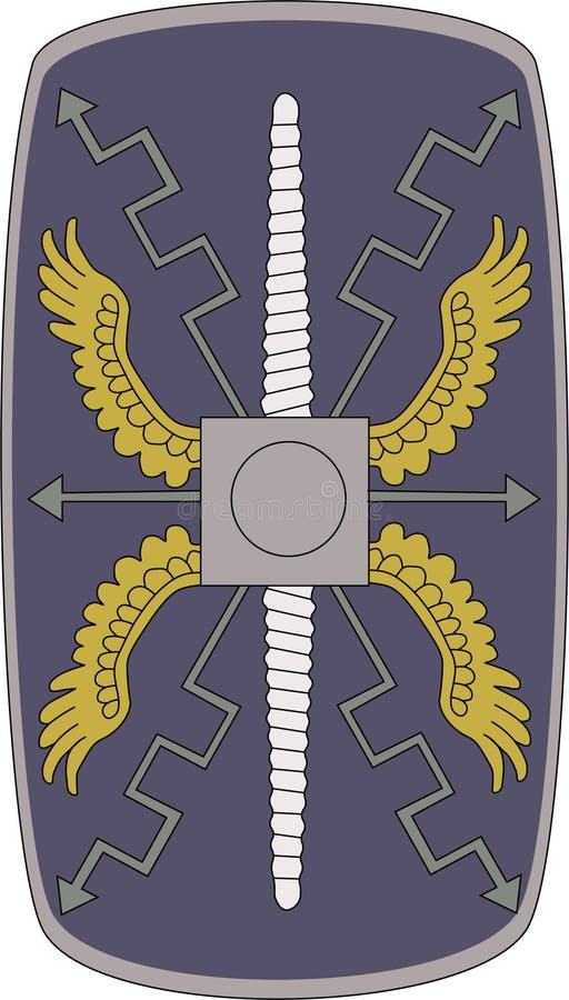 Vector Shield of Legio XI Claudia on White Background Stock Vector ...