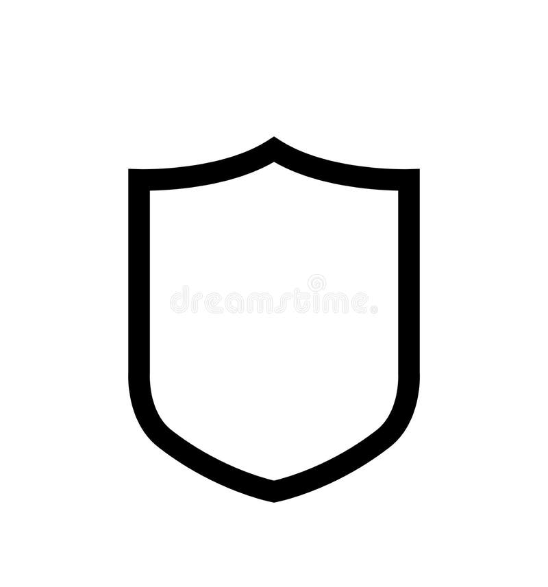 Vector Shield Icon Protection Icon Isolated on White Stock Vector ...