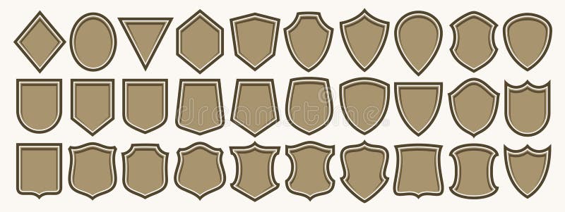 Vector Shield Icon Set stock vector. Illustration of shields - 359727113