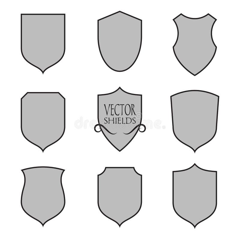 Vector Shield Silhouette for Graphic Design Stock Vector - Illustration ...