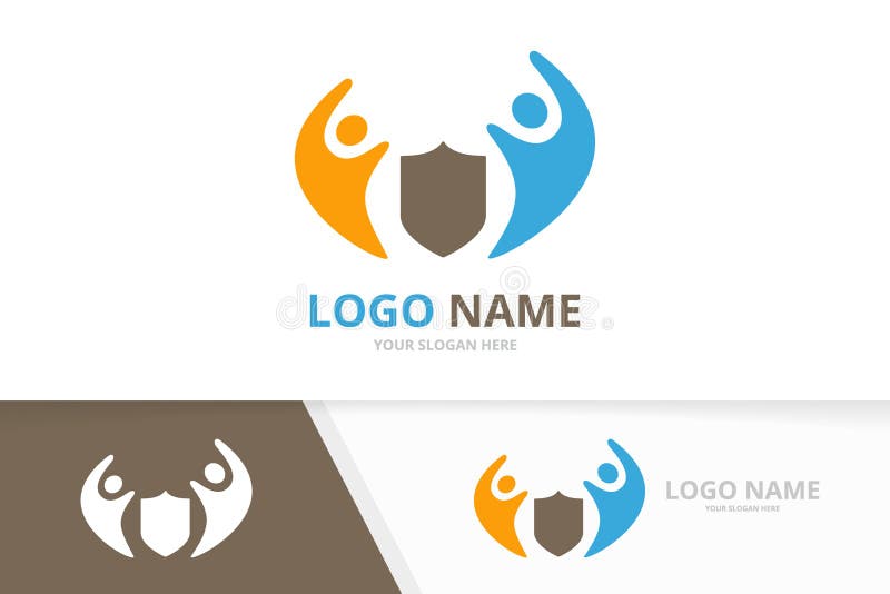 Vector Shield and Team Logo Combination. Family Security Logotype ...