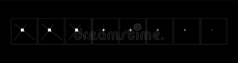 Vector Shine Animation VFX Frame by Frame. Stock Vector - Illustration ...