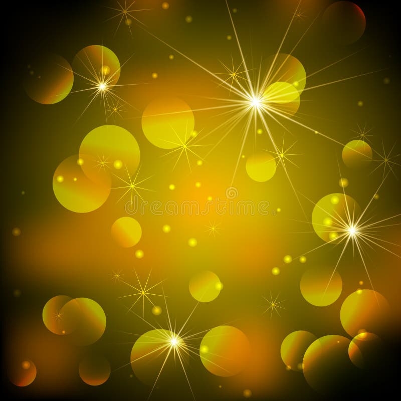 Vector Shining Background with Bokeh and Stars Stock Vector ...