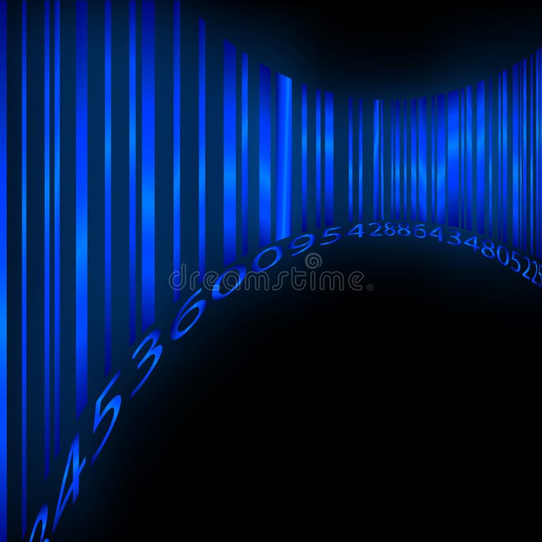 Vector Shining Blue Barcode Stock Vector - Illustration of aglitter ...