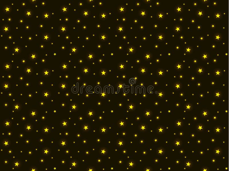 Vector Shining Star Background, Seamless Pattern, Glowing Star. Stock ...