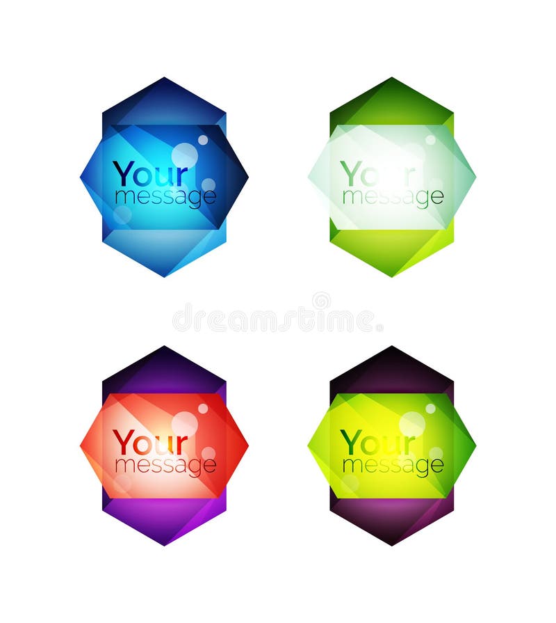 Vector Shiny Blank Web Option Boxes Stock Vector - Illustration of ...