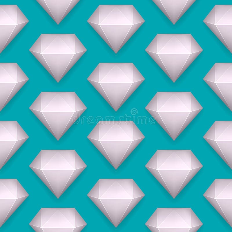 Vector Shiny Diamond Seamless Pattern Stock Illustration - Illustration ...