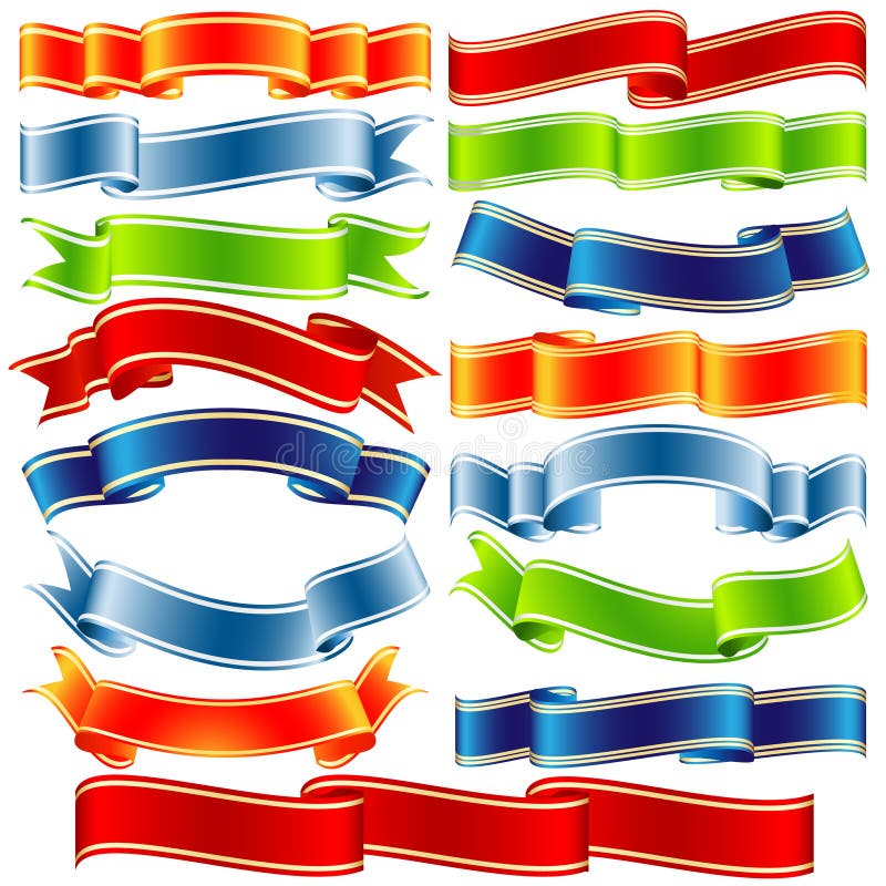 Vector shiny ribbons stock vector. Illustration of design - 8323547