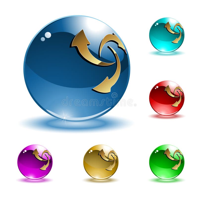 Vector shiny spheres stock vector. Illustration of digital - 15831620