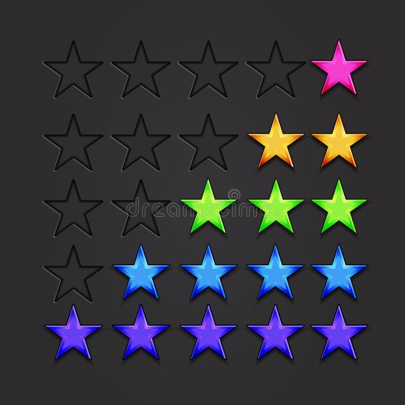 Vector shiny stars stock illustration. Illustration of ranking - 26353117