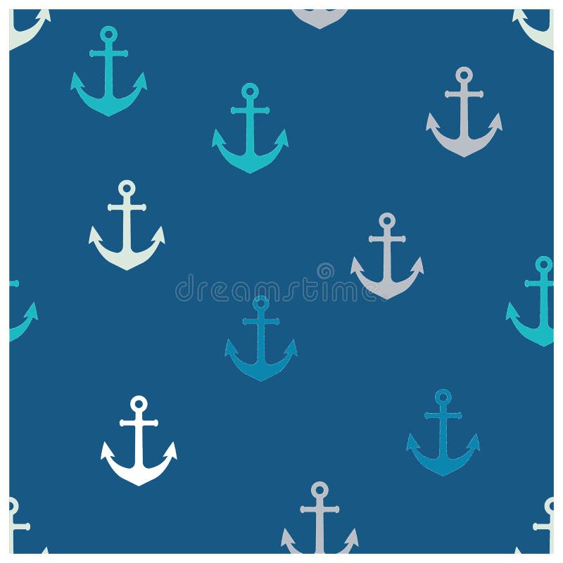 Vector Blue Retro Triangular Seamless Pattern Background. Stock Vector ...