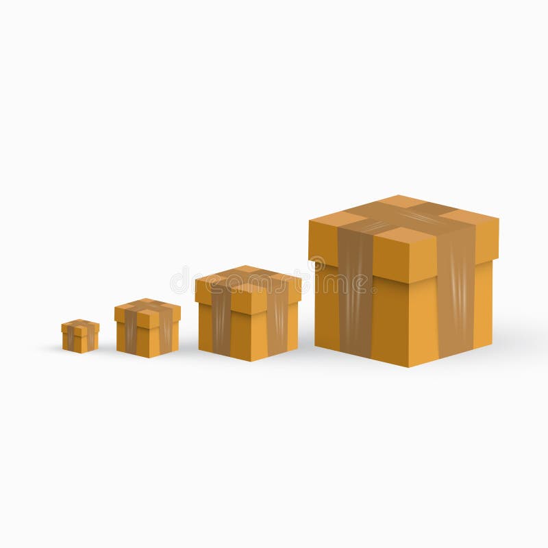Vector shipping boxes stock vector. Illustration of package - 65329580