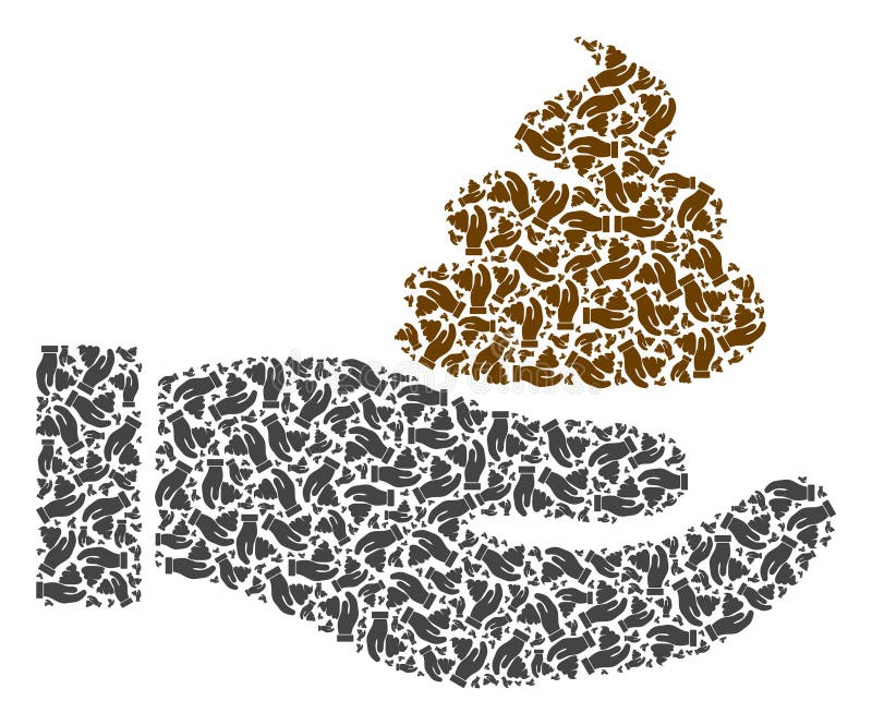 Shit Hand Vector Composition of Self Fractal Items Stock Vector ...