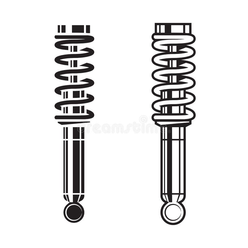 Vector shock absorber stock vector. Illustration of retro - 67908270