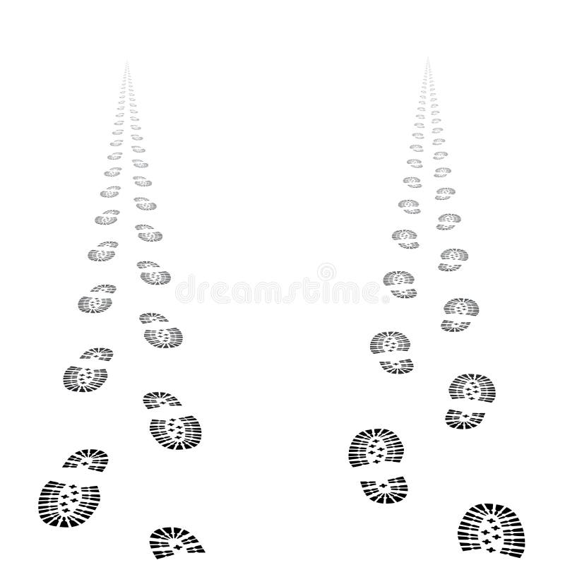 Vector Shoe Tracks Footpaths Stock Vector - Illustration of vector ...