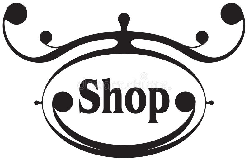 Vector shop sign stock vector. Illustration of emblem - 15072147