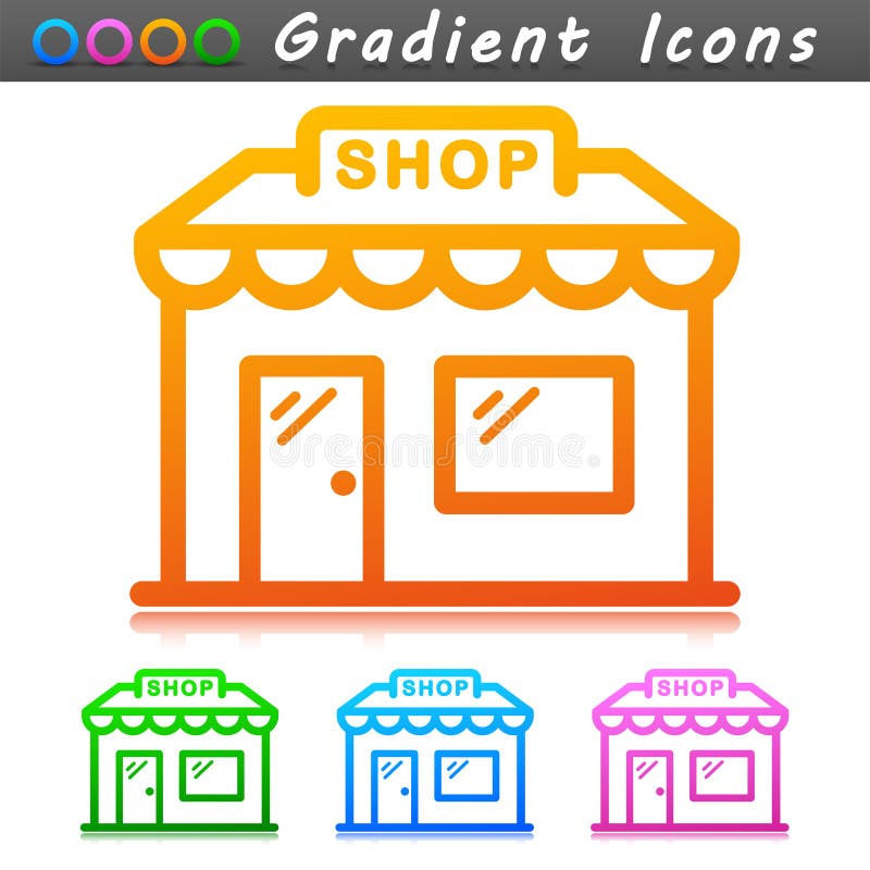 Vector Shop Symbol Icon Design Stock Vector - Illustration of symbol ...