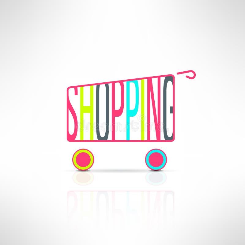 Vector Shopping Bus Symbol. Marketing Background Stock Vector ...