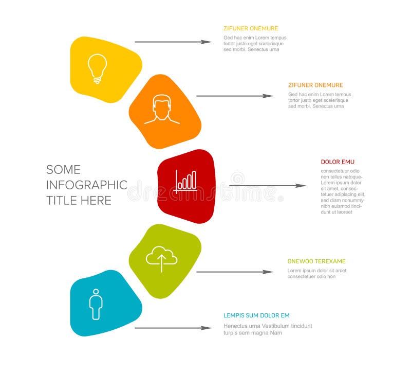 Vector Side Multipurpose Infographic Five Rounded Elements Template ...