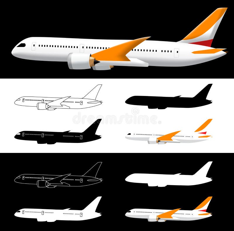 Airplane Vector Side