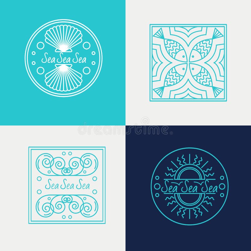 Vector Sign Concept Illustration. Logos Sea Stock Illustration ...