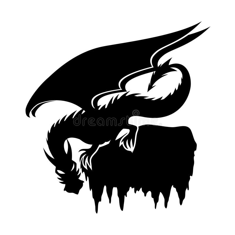 Vector sign. Dragon. stock vector. Illustration of animal - 43327883