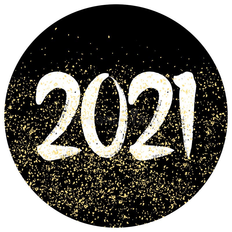 2021 Vector Sign on Gold and Black Background Stock Vector ...