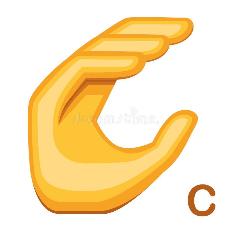 Vector Sign Language Icon Letter C Stock Vector - Illustration of speak ...