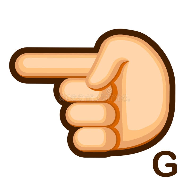 Letter G Sign Language Stock Illustrations – 270 Letter G Sign Language ...