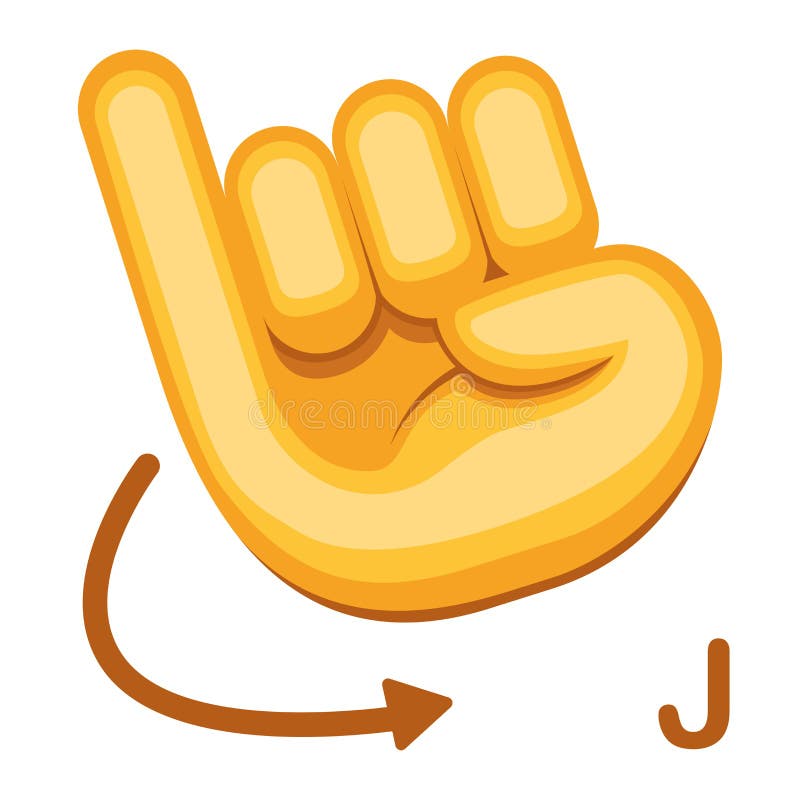 Vector Sign Language Icon Letter J Stock Vector - Illustration of ...