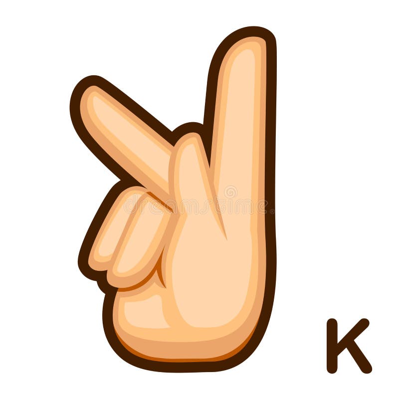 Vector Sign Language Icon Letter K Stock Vector - Illustration of sign ...