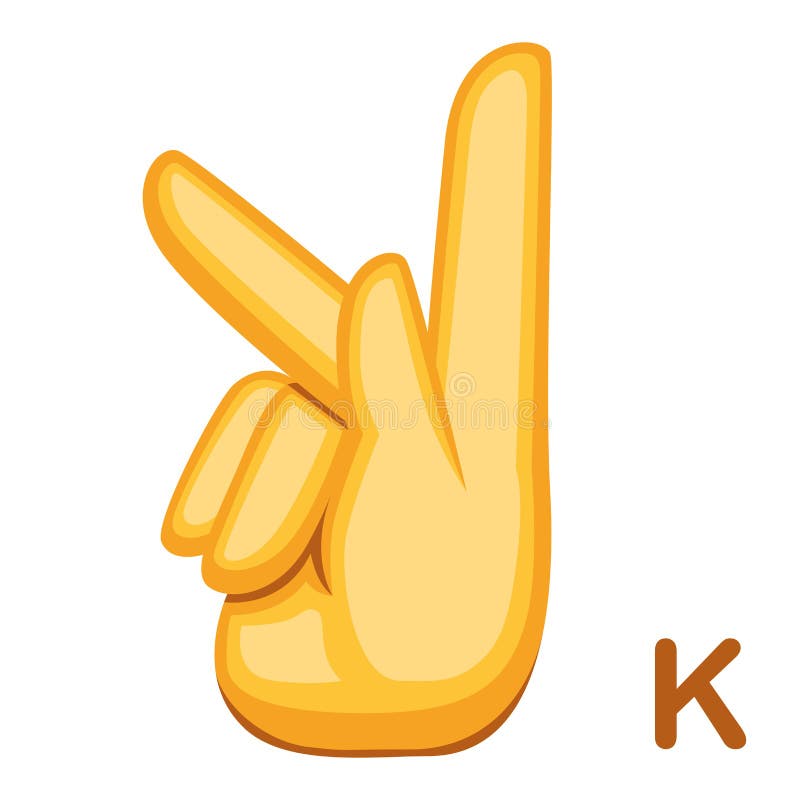 Vector Sign Language Icon Letter K Stock Vector - Illustration of learn ...