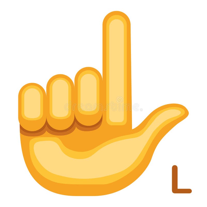 Vector Sign Language Icon Letter L Stock Vector - Illustration of ...