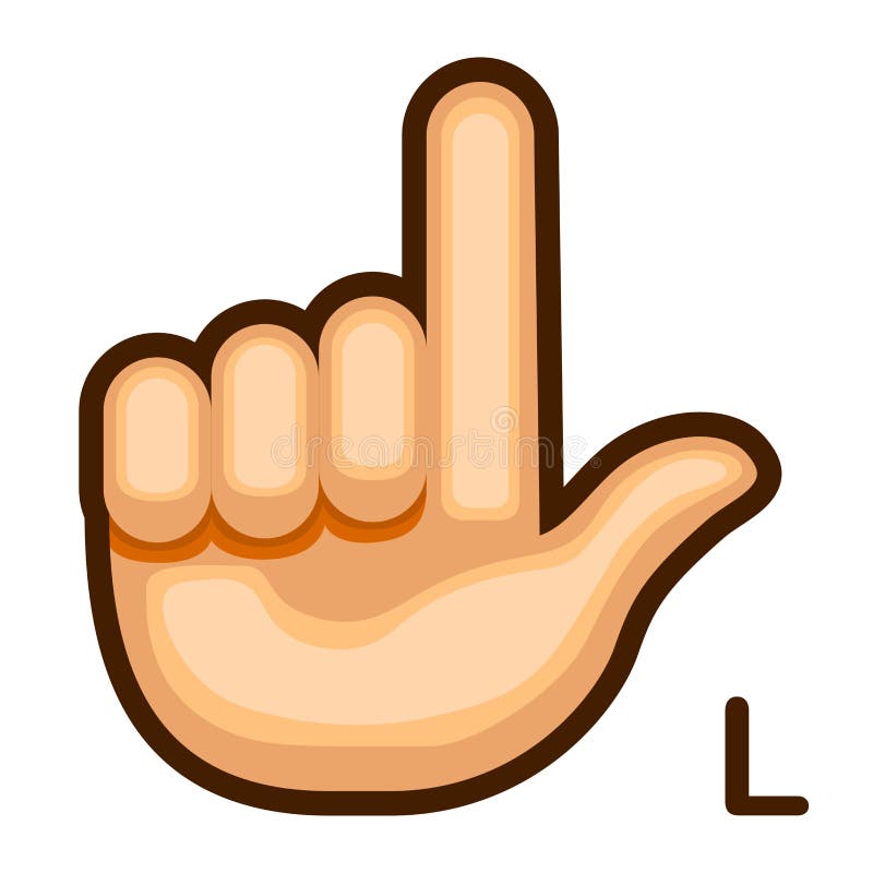 Vector Sign Language Icon Letter L Stock Vector - Illustration of ...
