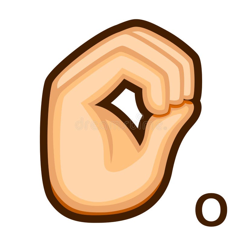 Vector Sign Language Icon Letter O Stock Vector - Illustration of icon ...
