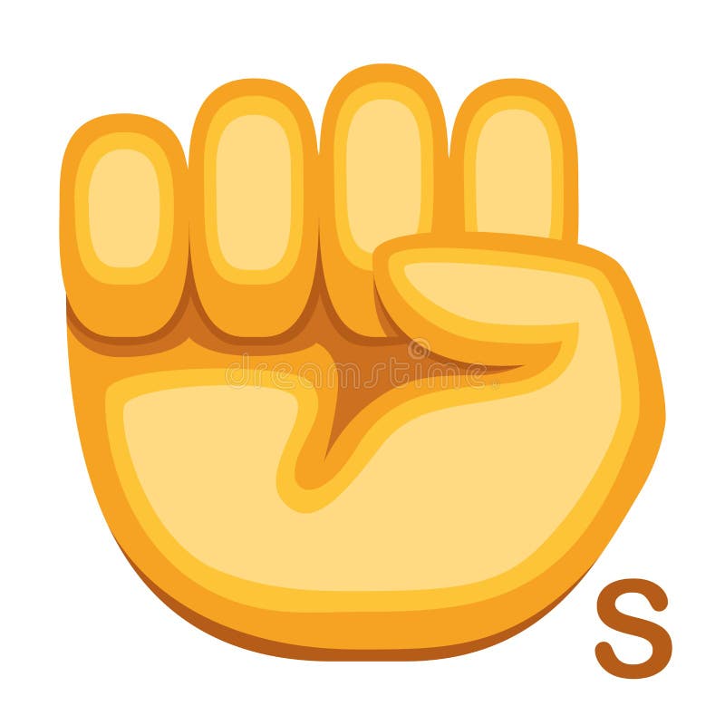 Vector Sign Language Icon Letter S Stock Vector - Illustration of deaf ...