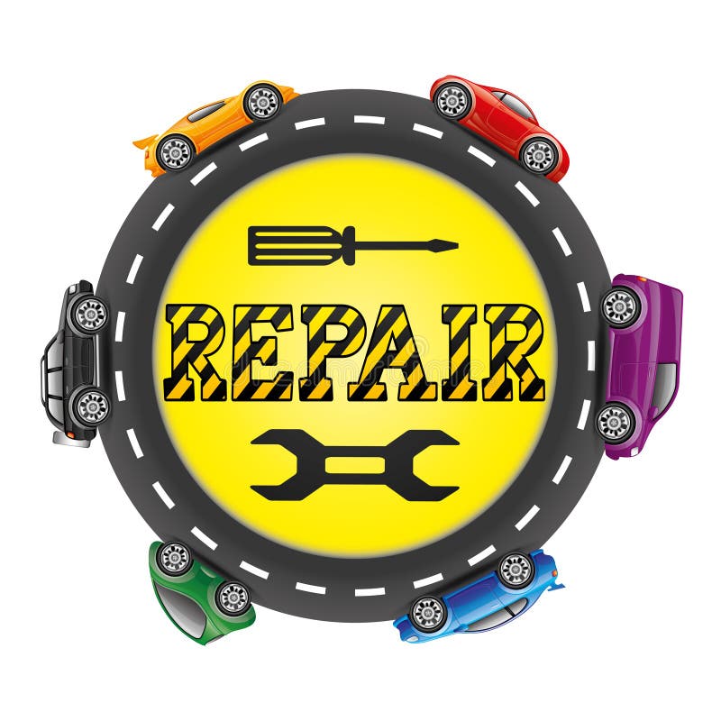 Auto repair sign stock vector. Illustration of toolbox - 15087697