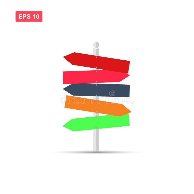 Vector Signpost with Any Direction Stock Vector - Illustration of ...