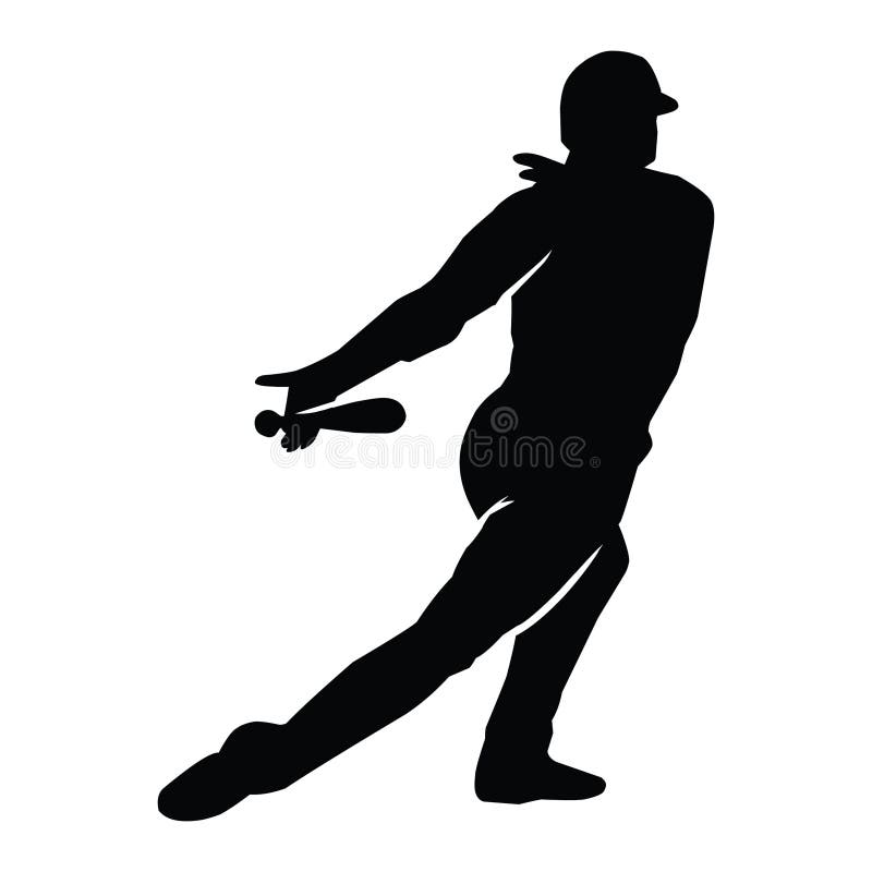 Vector Set Baseball Players Silhouettes Stock Illustrations – 56 Vector ...