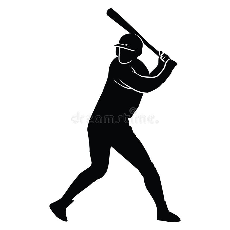 Vector Set Baseball Players Silhouettes Stock Illustrations – 56 Vector ...