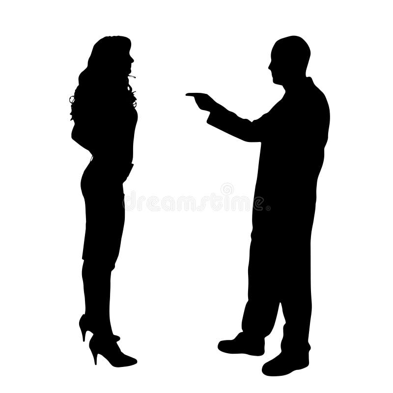 Couple Arguing Silhouette