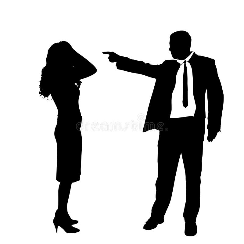 Two People Arguing Silhouette Stock Illustrations – 108 Two People ...