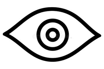 Vector Silhouette of an Eye Design Featuring Concentric Circles in ...