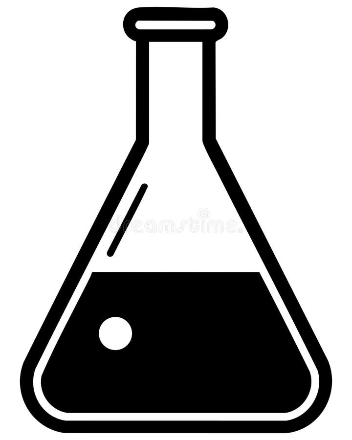 Laboratory Flask Silhouette Design for Science and Education Themes ...