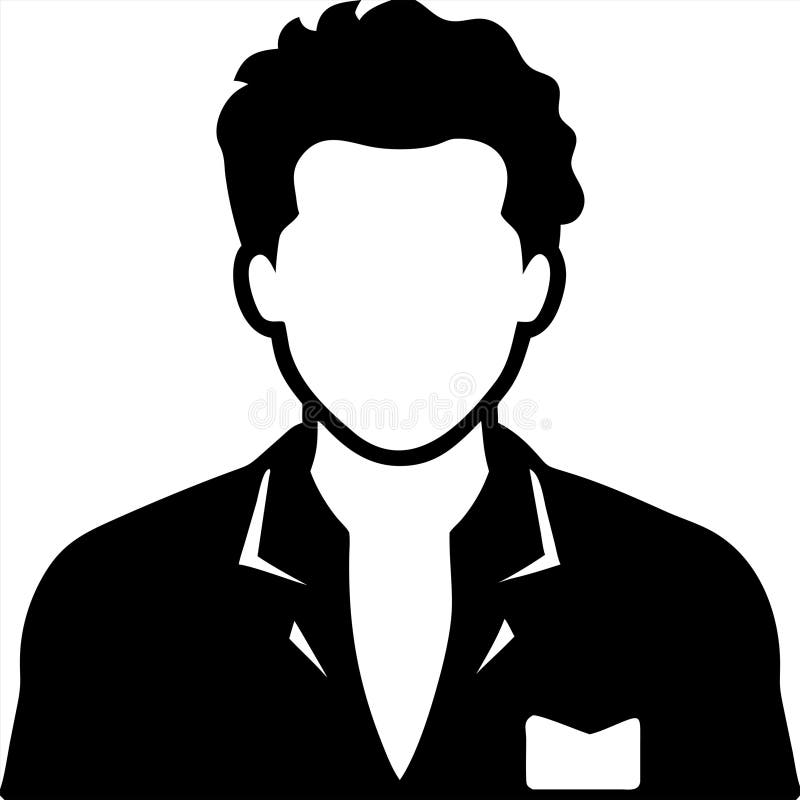 Vector Silhouette of Faceless Man in Suit for Business and Design Use ...