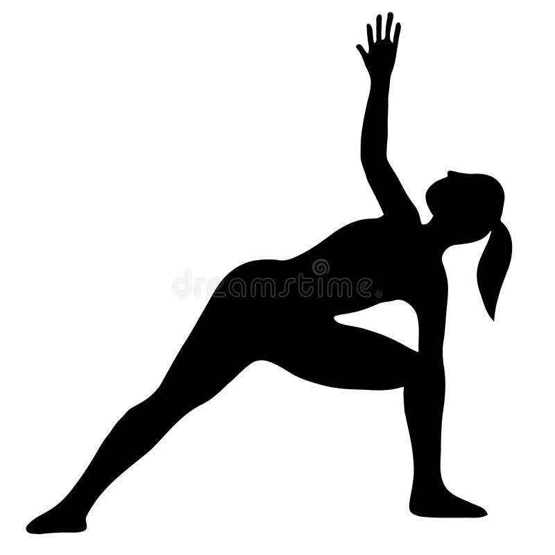 Vector Silhouette Female Figure Pose for Fitness Stock Vector ...
