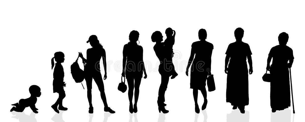 Silhouette Age Progression Stock Illustrations – 53 Silhouette Age ...